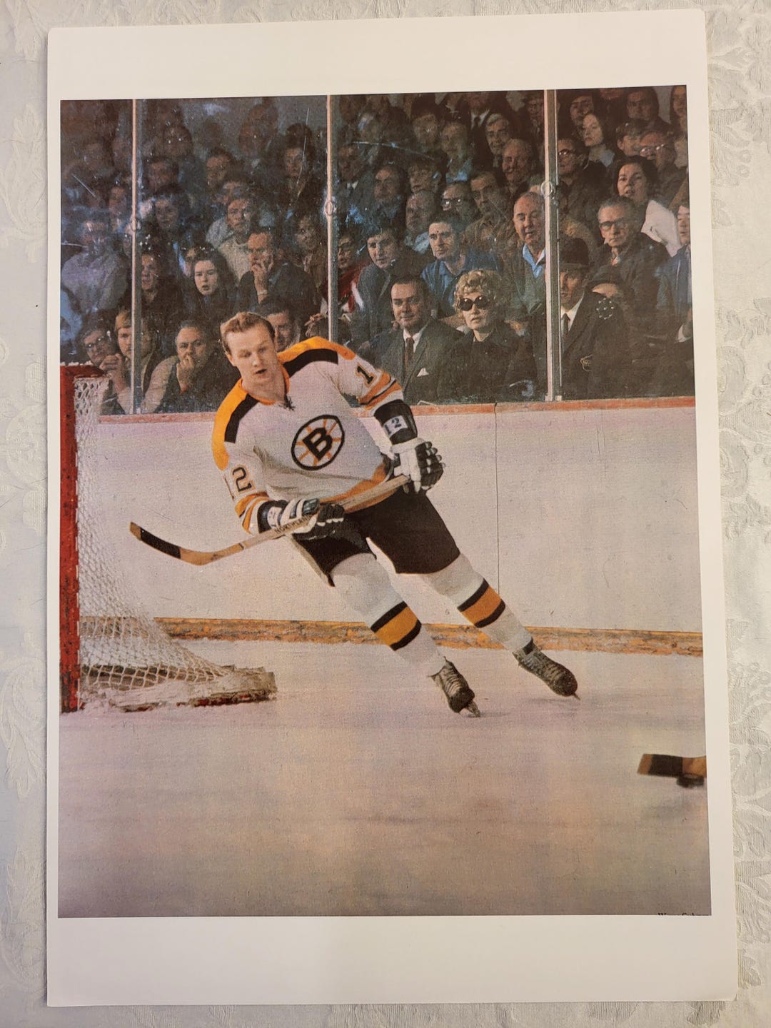 Vintage Wayne Cashman Bruins Poster, 1969 Action Sports Reproduction ...
