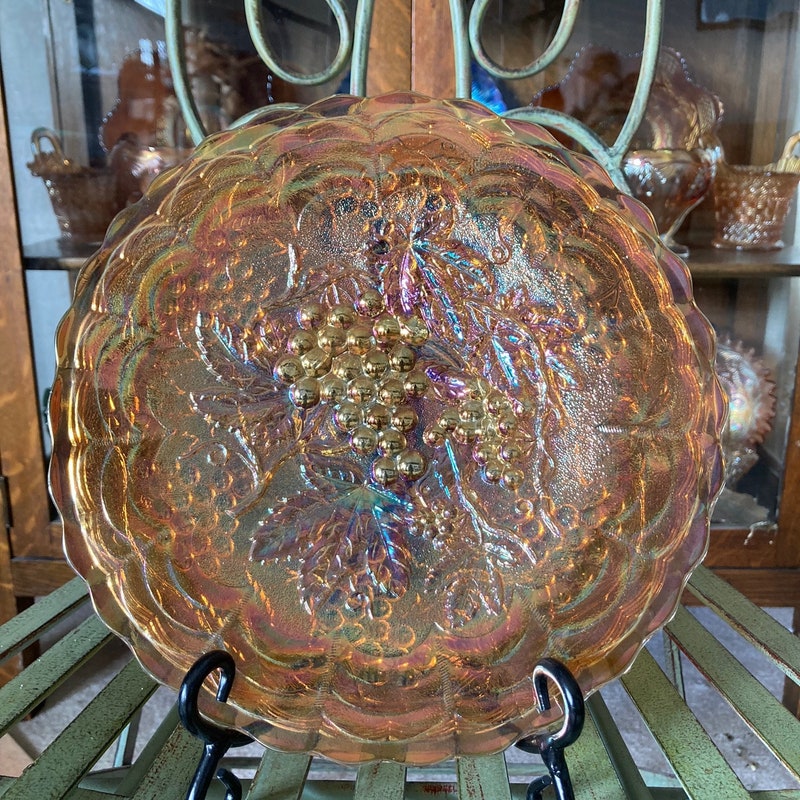 Carnival Glass Plate - Etsy