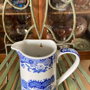 Spode Blue Italian Wall Pocket. Pitcher Shape. 7 Inches Tall. Produced ...