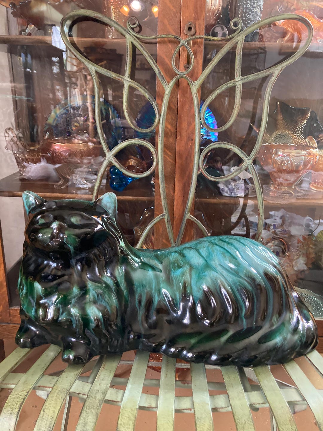 Vintage Blue Mountain Pottery Large Cat. 15 Inches Wide. Produced in ...