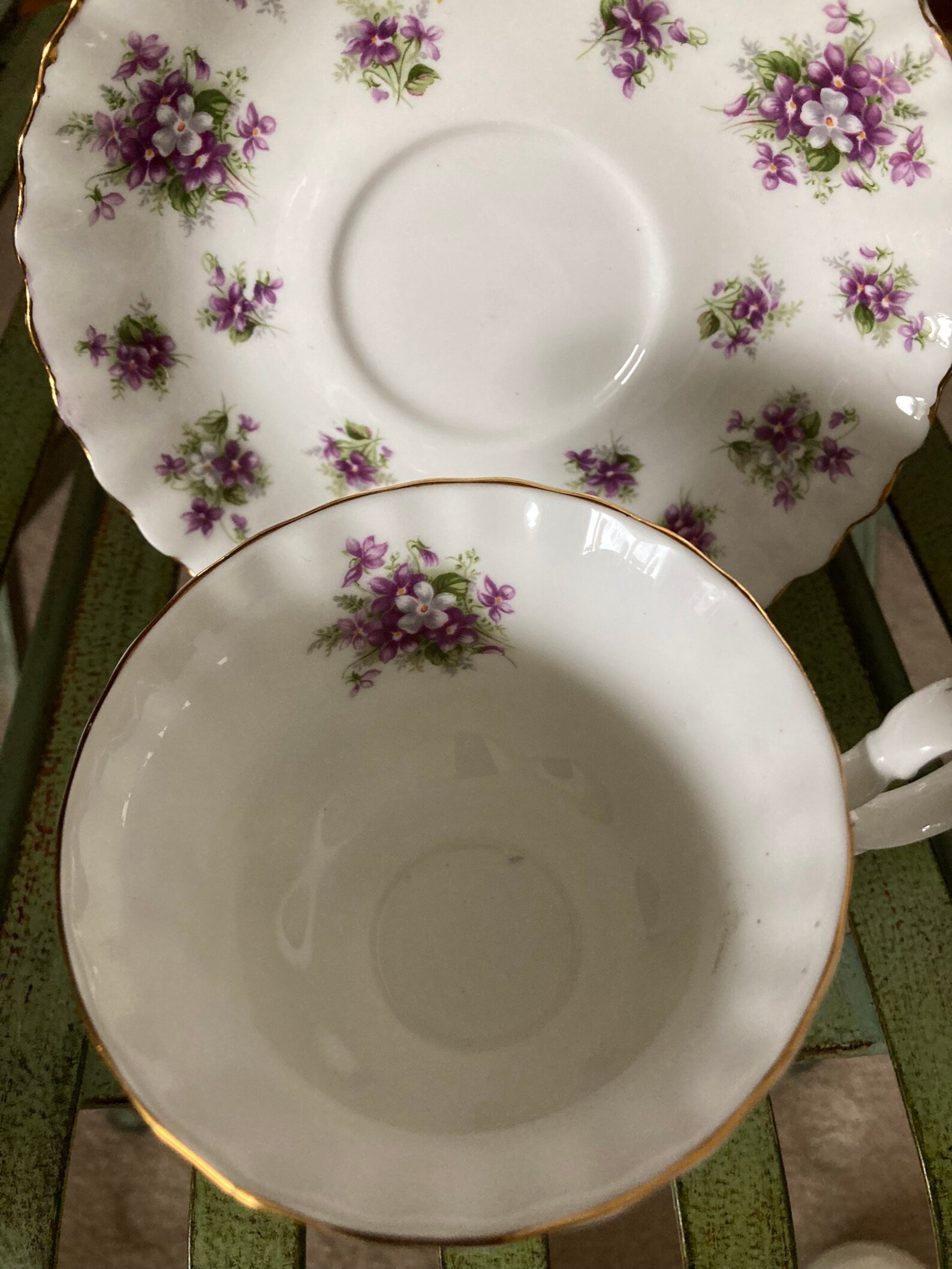 Royal Albert Sweet Violets Cup and Saucer Pair. Saucers 5.5 - Etsy
