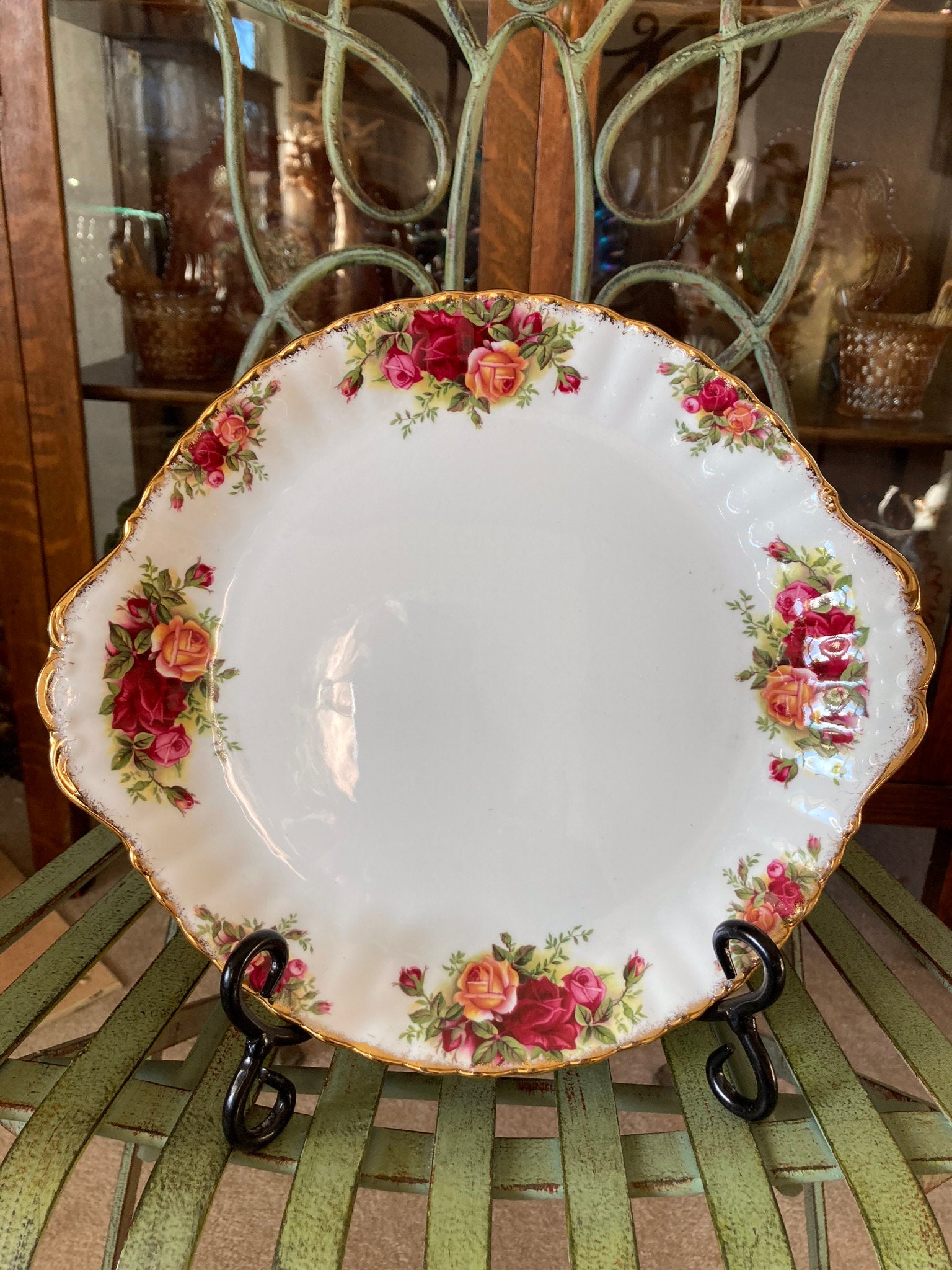 Royal Albert Old Country Roses Cake Plate. 10.25 Inches Wide. - Etsy Canada