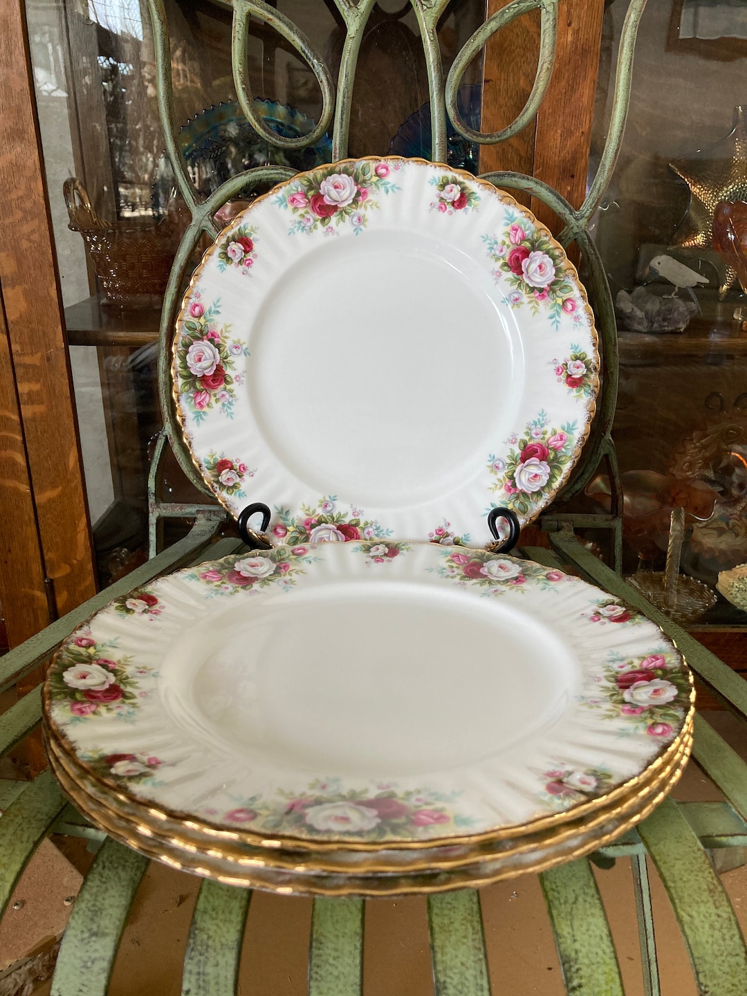 Royal Albert Celebration Dinner Plates. Set of 4. 10.25 Inches in ...