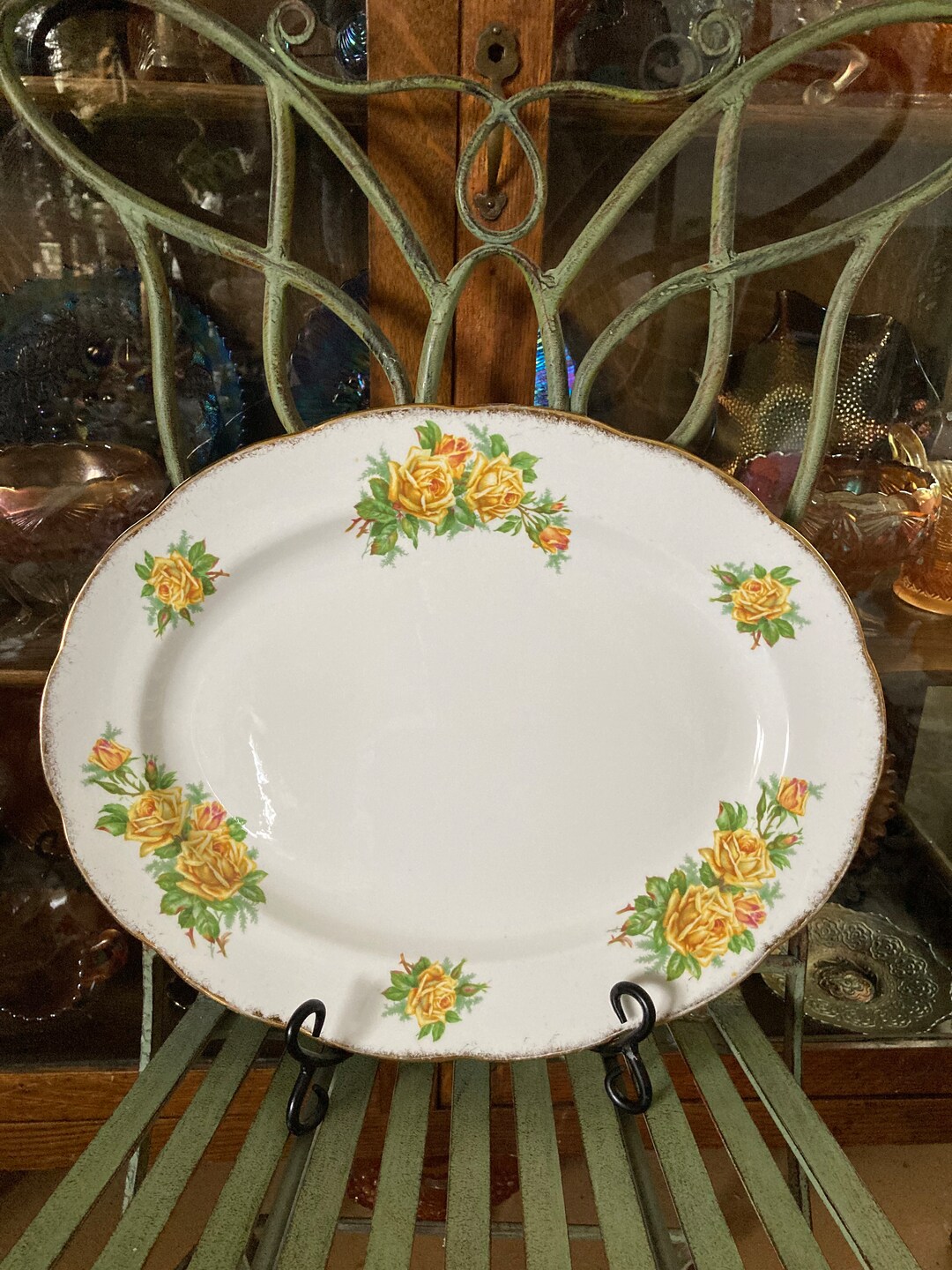 Royal Albert Tea Rose Large Serving Platter. 15 Inches Wide. Produced ...