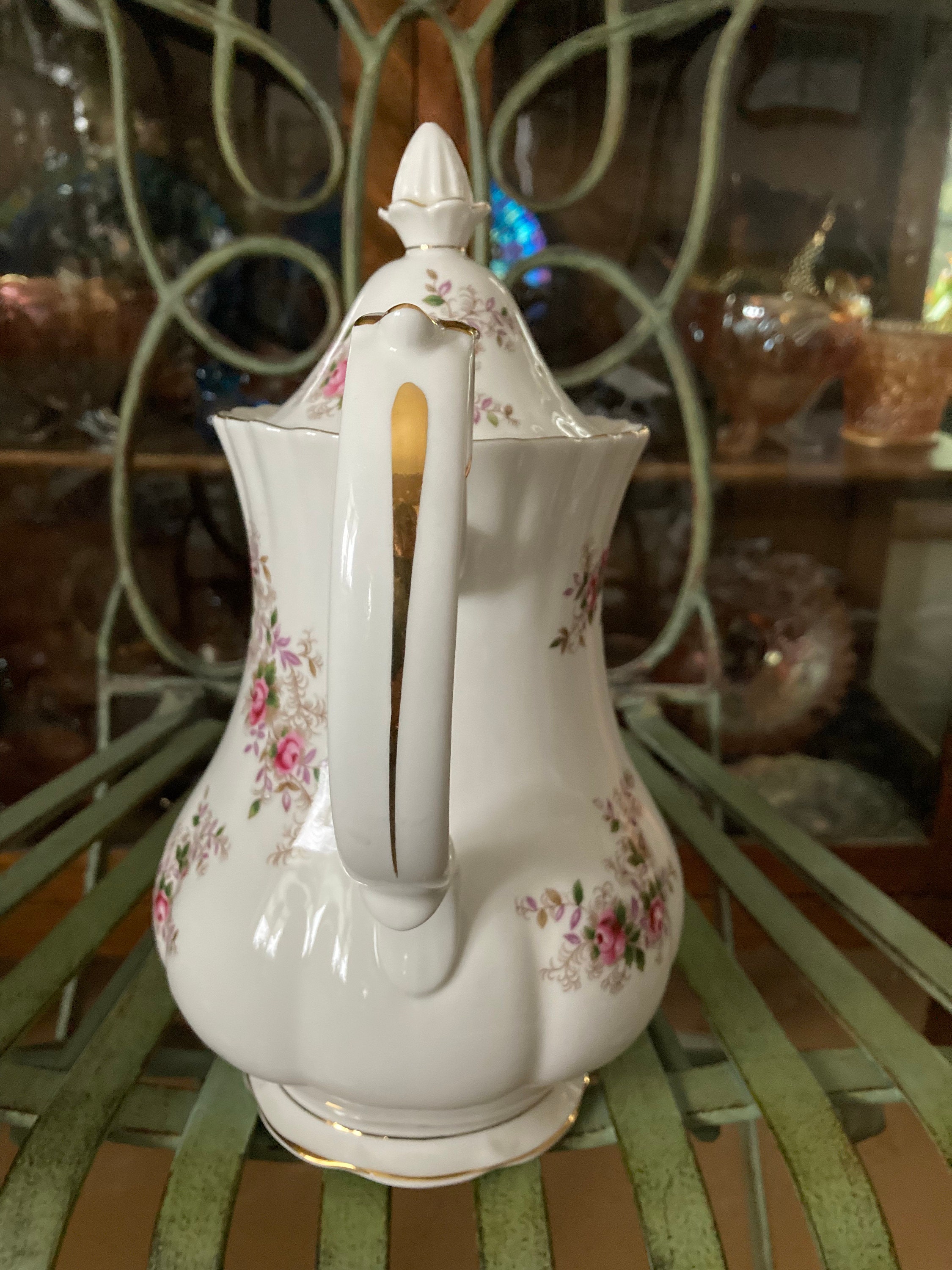 Royal Albert Lavender Rose Coffee Pot. 10 Inches Tall. Produced in ...