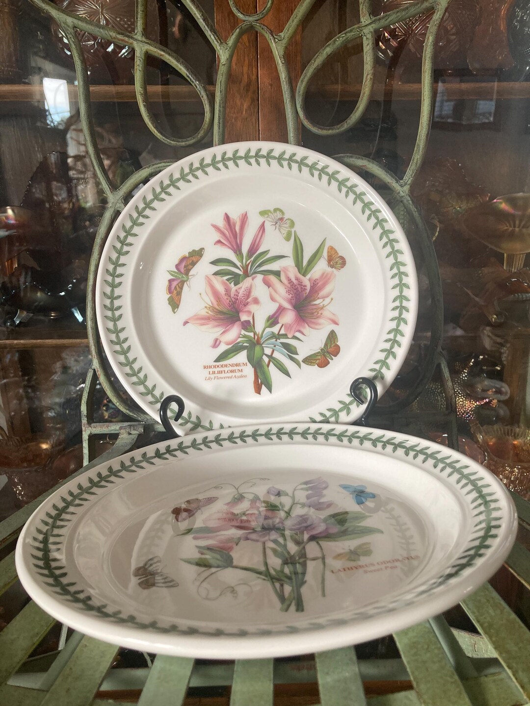 Portmeirion Botanic Garden Dinner Plates. Set of 2. Lily Flowered ...