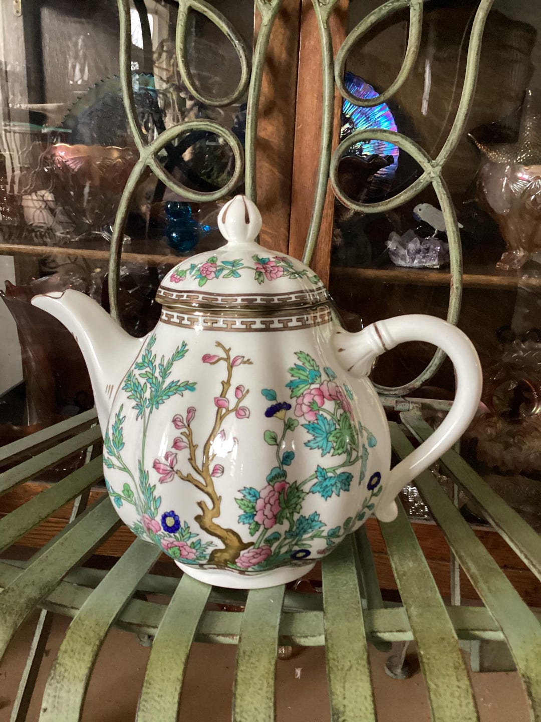 Coalport Indian Tree Teapot. Large Size. Produced in England 1891 to ...