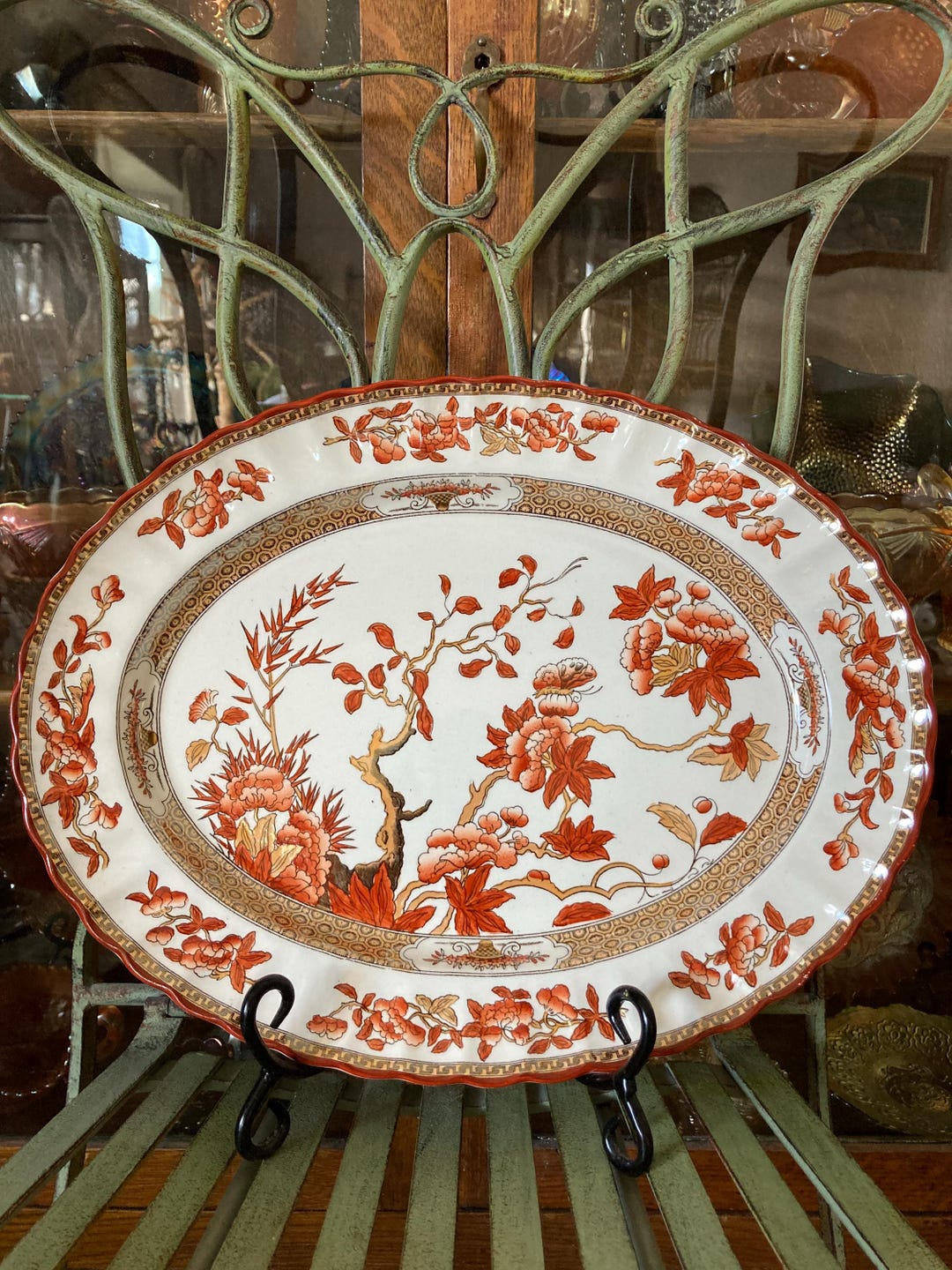 Spode India Tree Serving Platter. 14.5 Inches Wide. Produced in England ...