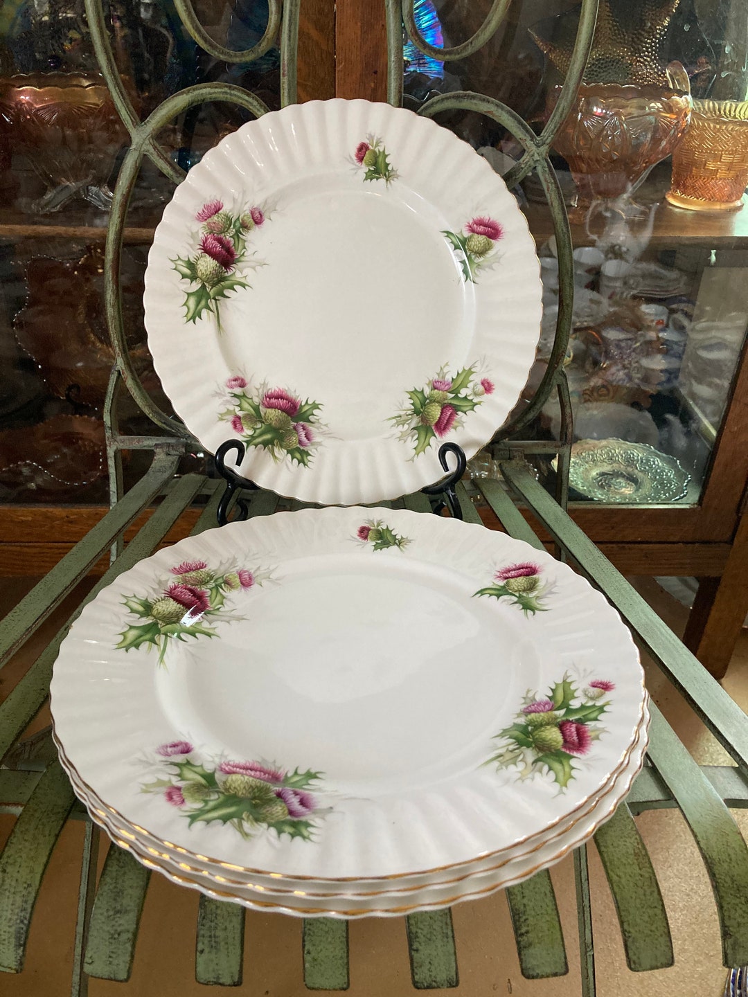 Royal Albert Highland Thistle Dinner Plates. Set of 4. 10.25 Inches ...