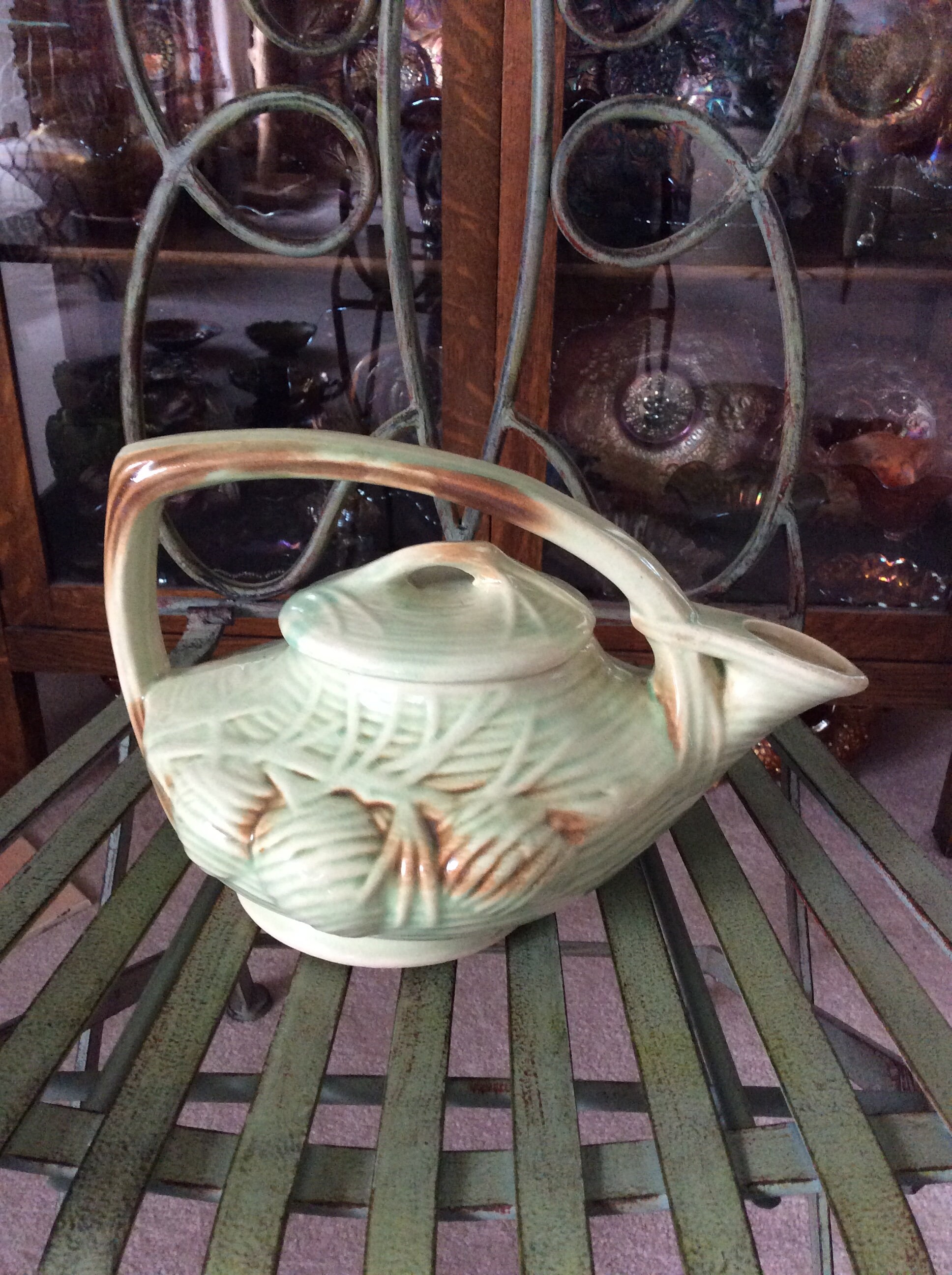 Vintage Mccoy Pottery Pinecone Tea Set. Green and Brown | Etsy