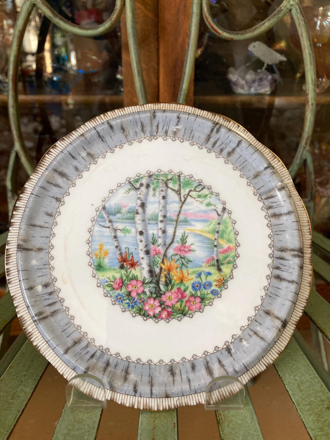 Royal Albert Silver Birch Trivet. Produced in England 1930’s to 2001. 6 ...