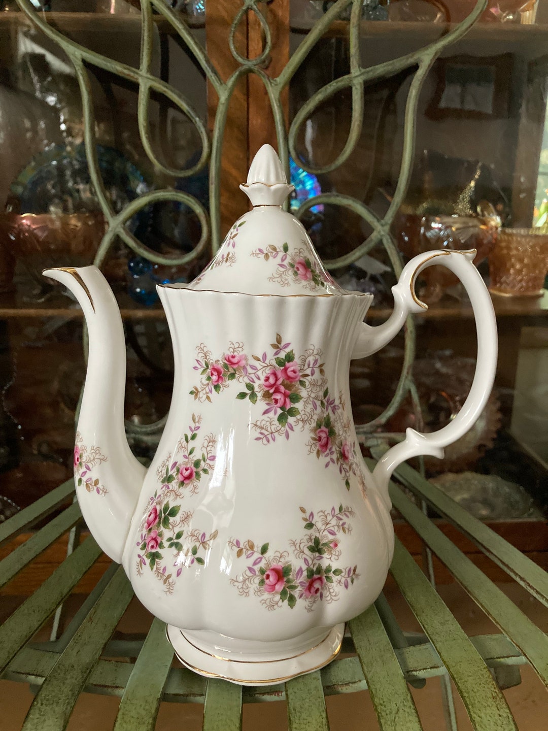Royal Albert Lavender Rose Coffee Pot. 10 Inches Tall. Produced in ...