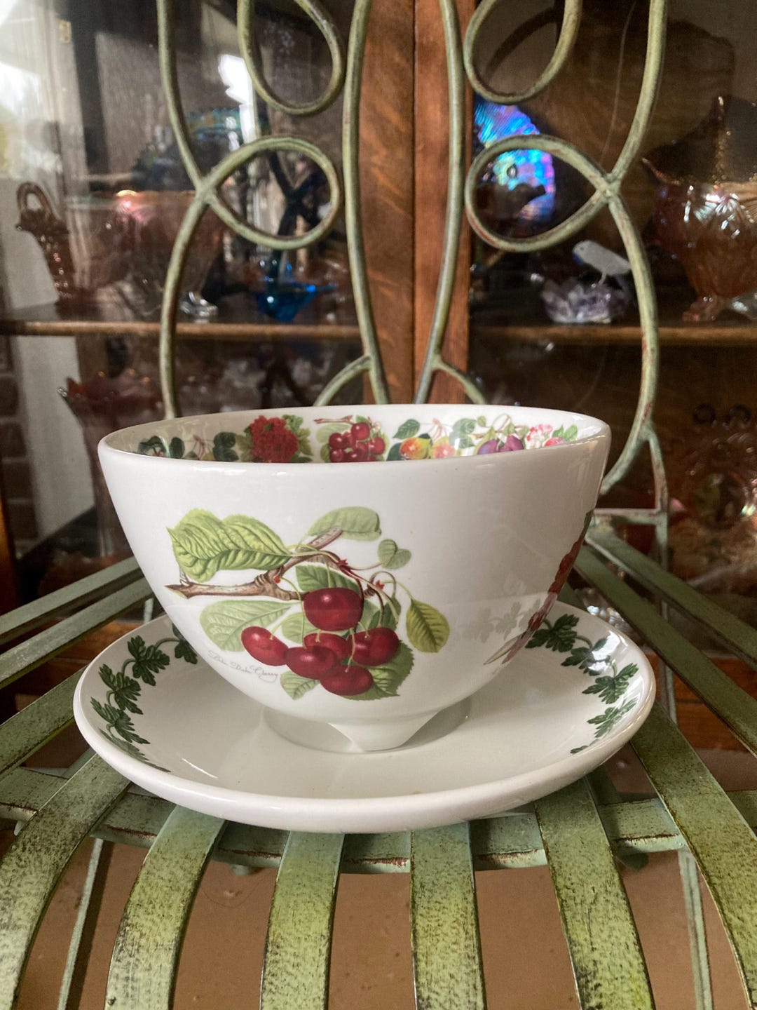 Portmeirion Pomona Fruit Drainer and Under Plate. 6.75 Inches Diameter ...