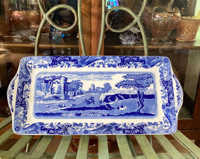 Spode Blue Italian Sandwich Tray. 13.25 Inches Wide. Produced 1962. - Etsy