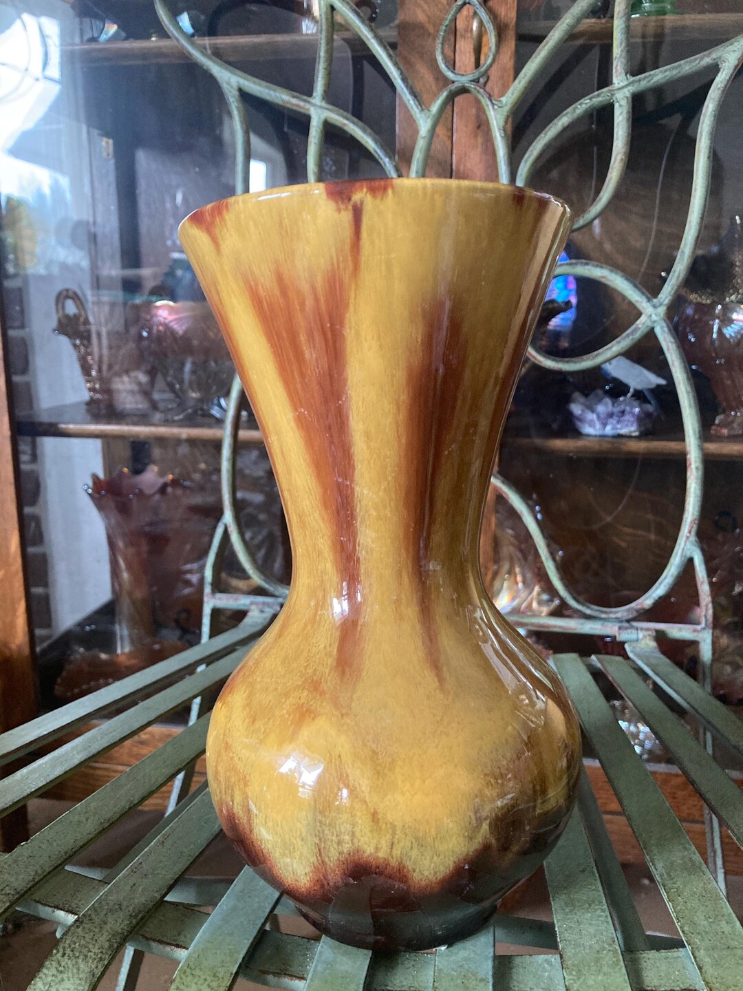 Blue Mountain Pottery Vase. Harvest Gold. 9 Inches Tall. Produced in ...