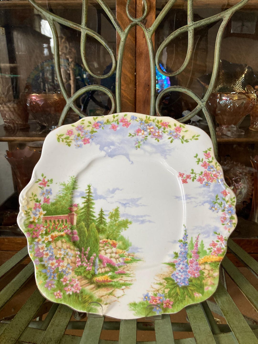 Royal Albert Kentish Rockery Cake Plate. Handled. 9.75 Inch Wide ...