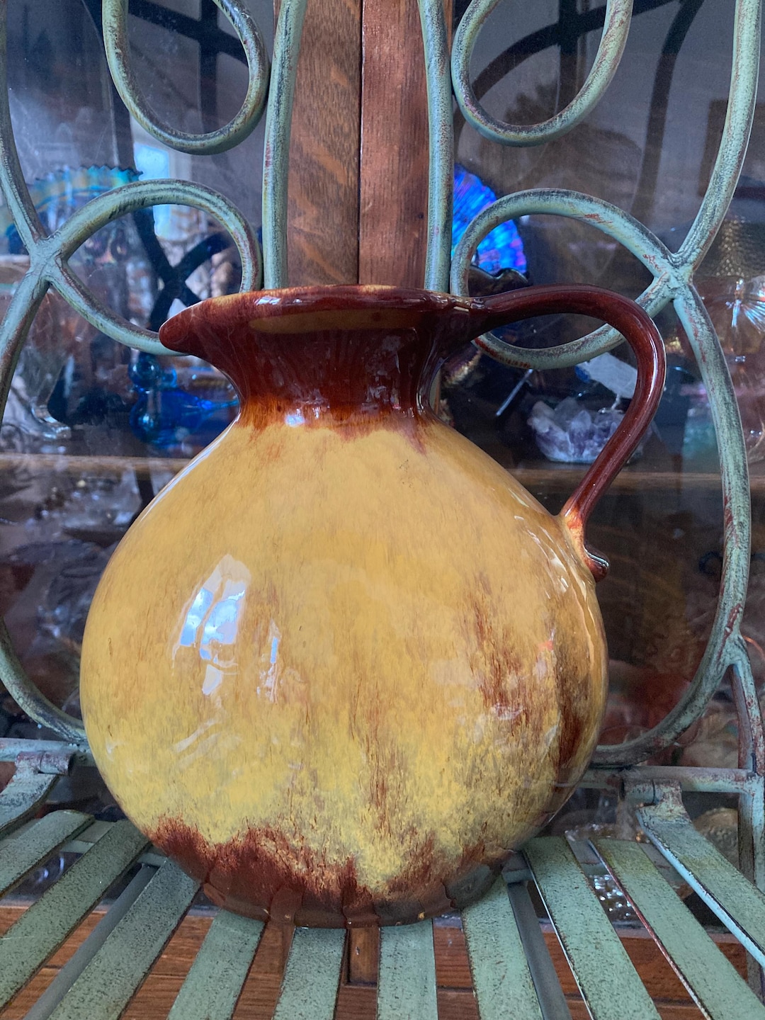 Blue Mountain Pottery Jug. Harvest Gold. 8 Inches Tall. Produced in ...