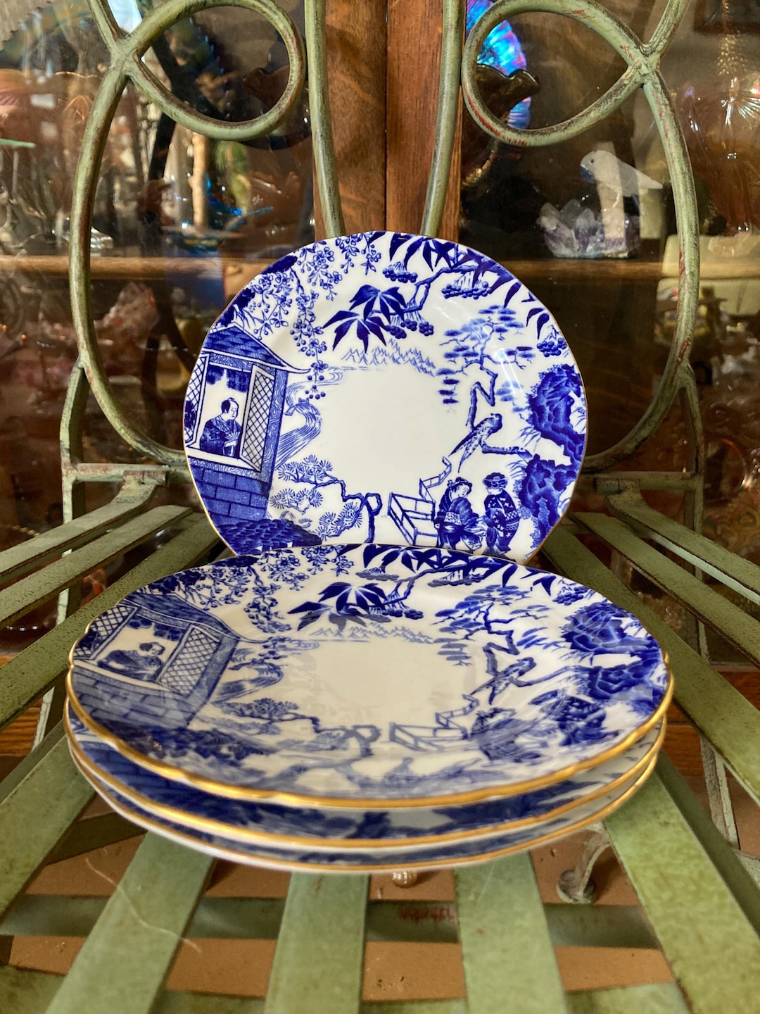 Royal Crown Derby Mikado Bread and Butter Plates. Set of 4. 6.25 Inches ...