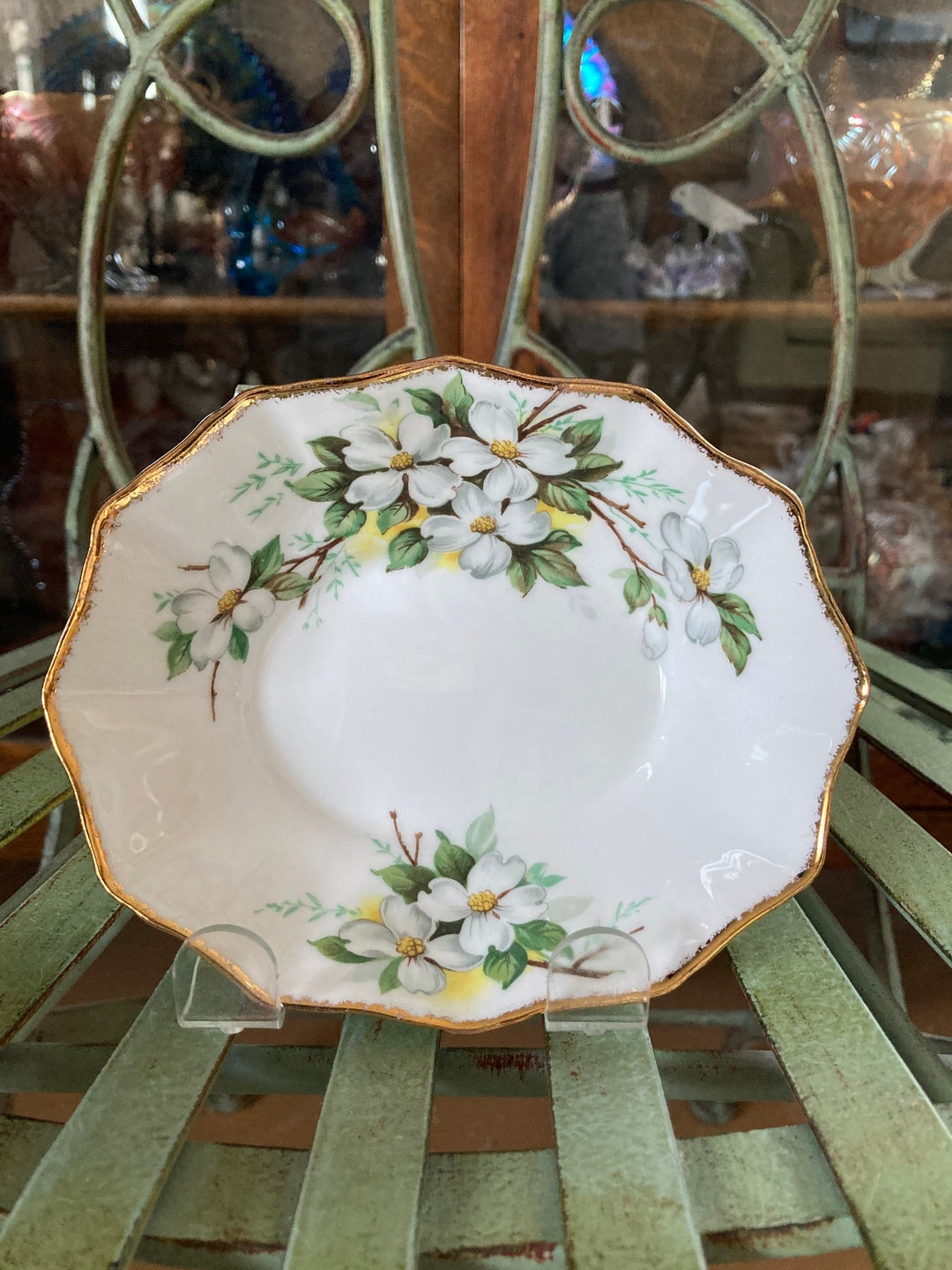Royal Albert White Dogwood Sweet Meat Dish. 5.75 Inches Wide. Produced ...