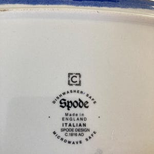Spode Blue Italian Serving Bowl. Oval 9.25 Inches Wide. Produced in ...