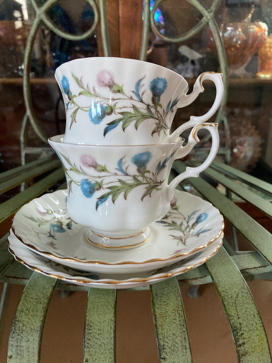Royal Albert Brigadoon Teacup and Saucer. Set of 2. Saucer 5.5 Inches ...
