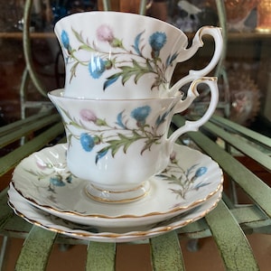 Royal Albert Brigadoon Teacup and Saucer. Set of 2. Saucer 5.5 Inches ...