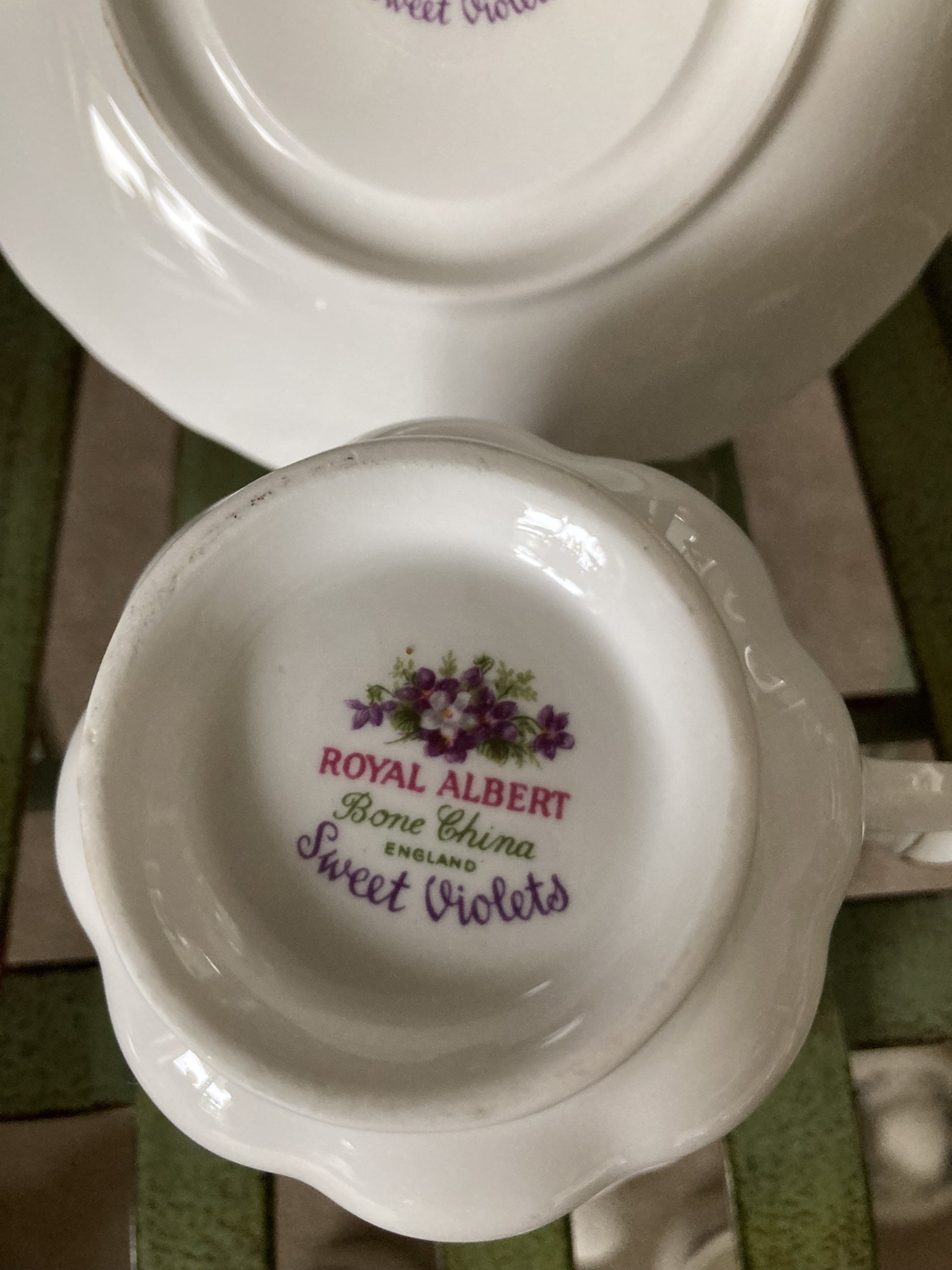 Royal Albert Sweet Violets Cup and Saucer Pair. Saucers 5.5 Inches ...