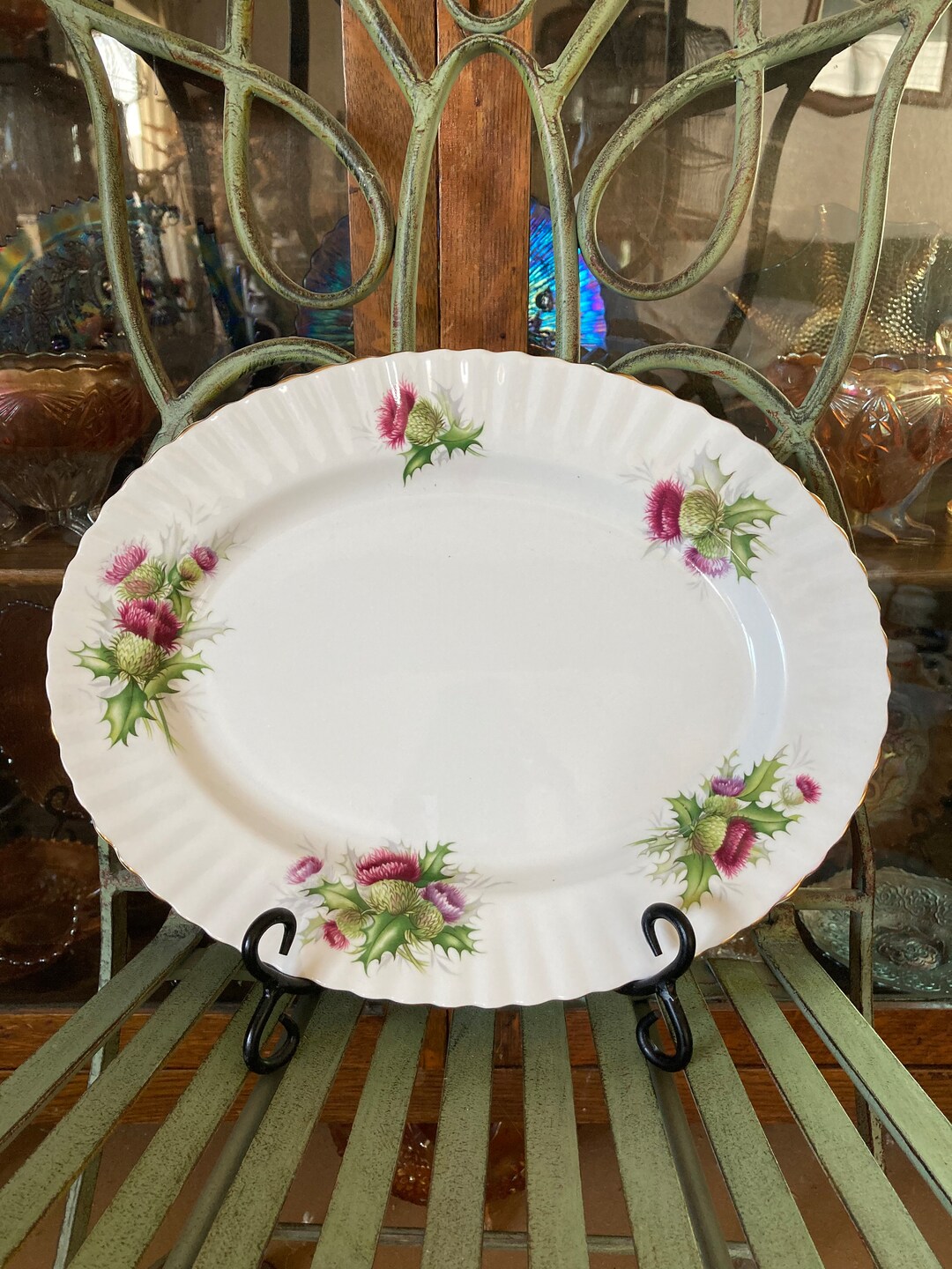 Royal Albert Highland Thistle Serving Platter. 13 Inches Wide. Produced ...