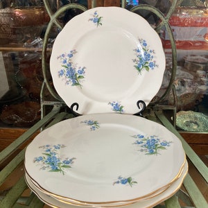 Royal Albert Forget Me Not Dinner Plates. Set of 4. 10.25 Inches ...