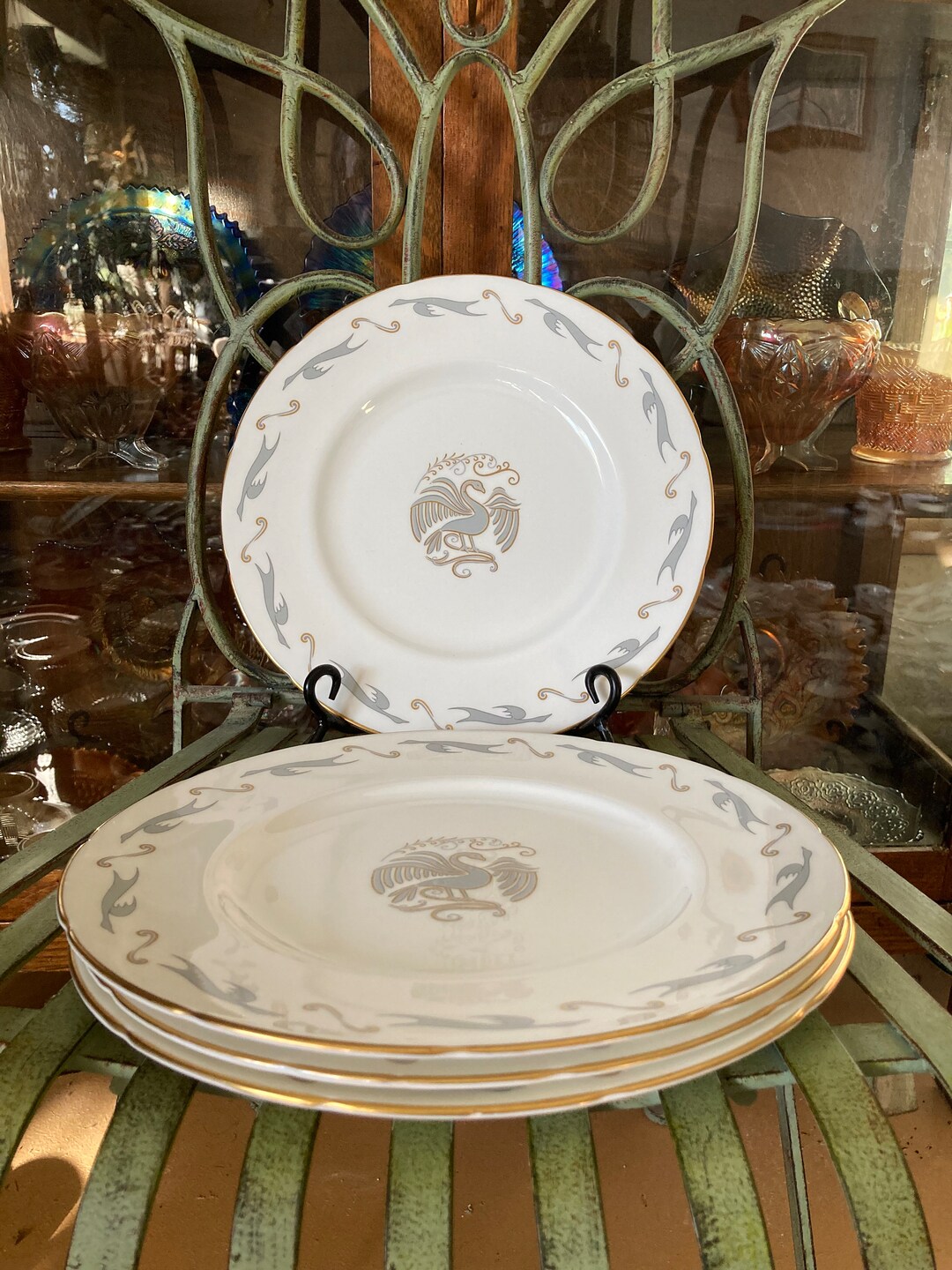 Foley Snow Goose. Dinner Plates. Set of 4. Extremely Rare. 10.25 Inches ...