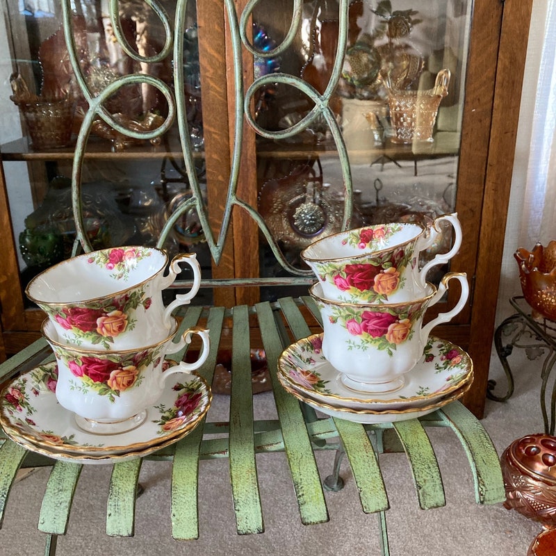 Royal Albert Rose Teacups - Etsy