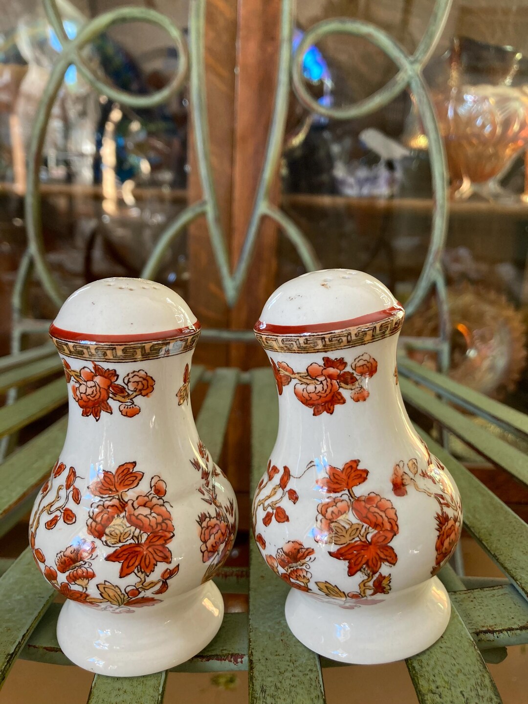 Spode India Tree Salt and Pepper Shakers. 4 Inches Tall. Produced in ...