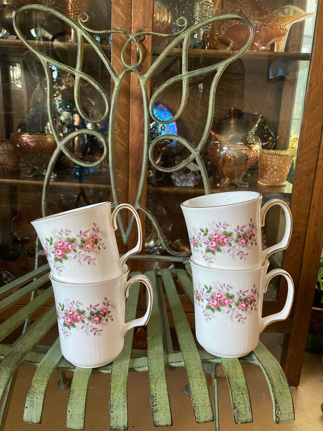 Royal Albert Lavender Rose Mugs Set Of 4 Produced In England 1961 To