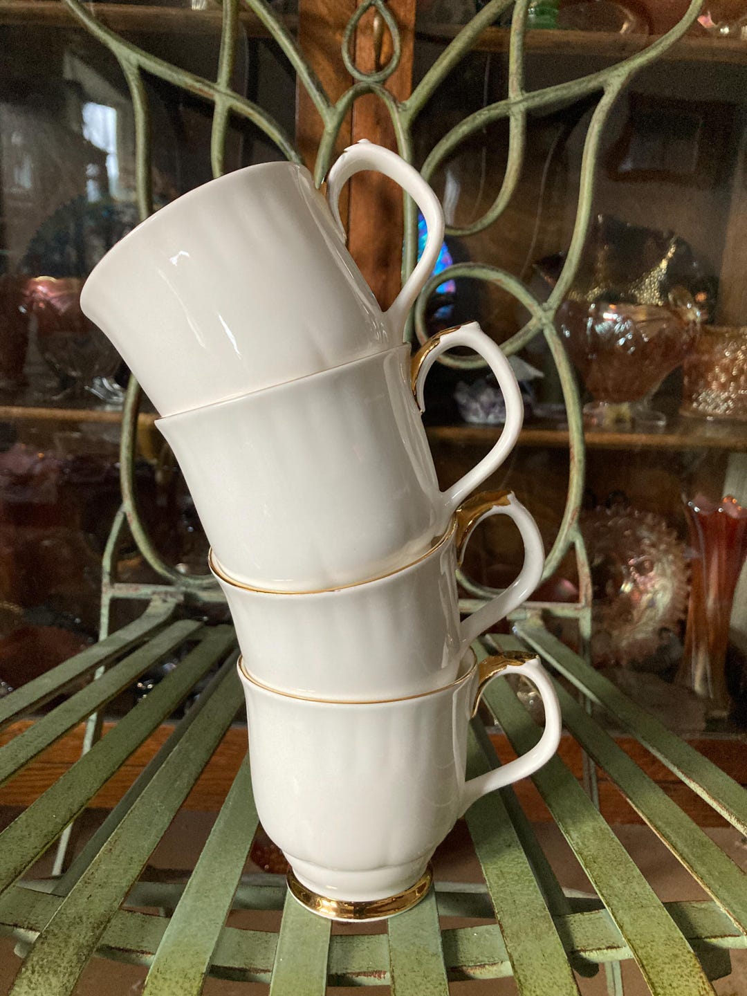 Royal Albert Mugs. Set of 4. Footed. 3.25 Inches Tall. . Produced in ...