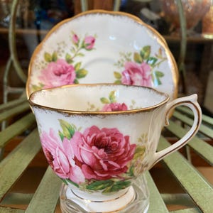 Royal Albert American Beauty Trios. Set of 2. Cups, Saucers, 6.26 Inch ...