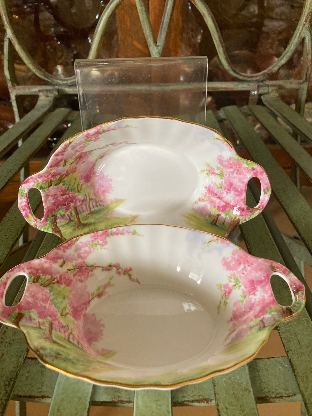 Royal Albert Blossom Time Sweet Meat or Condiment Dishes. Handled. Set ...