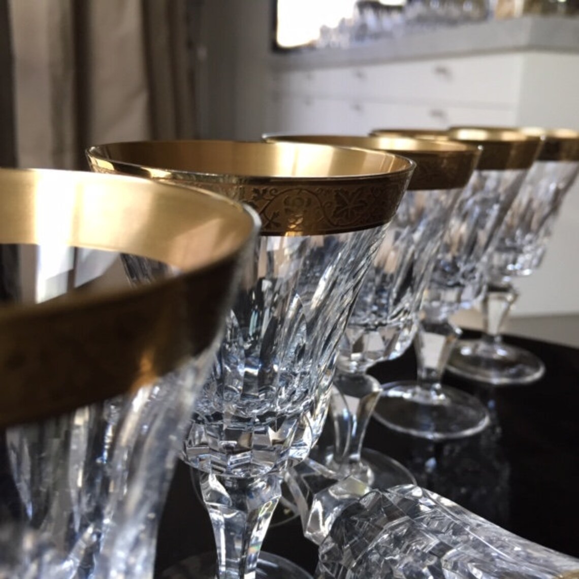 5x Cordial Glasses Aperitif Glasses With 24K Gold Encrusted | Etsy