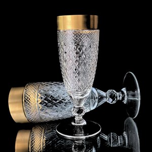 Crystal Champagne Flutes | 2pcs | Klokotschnik 24K Gold - Etsy