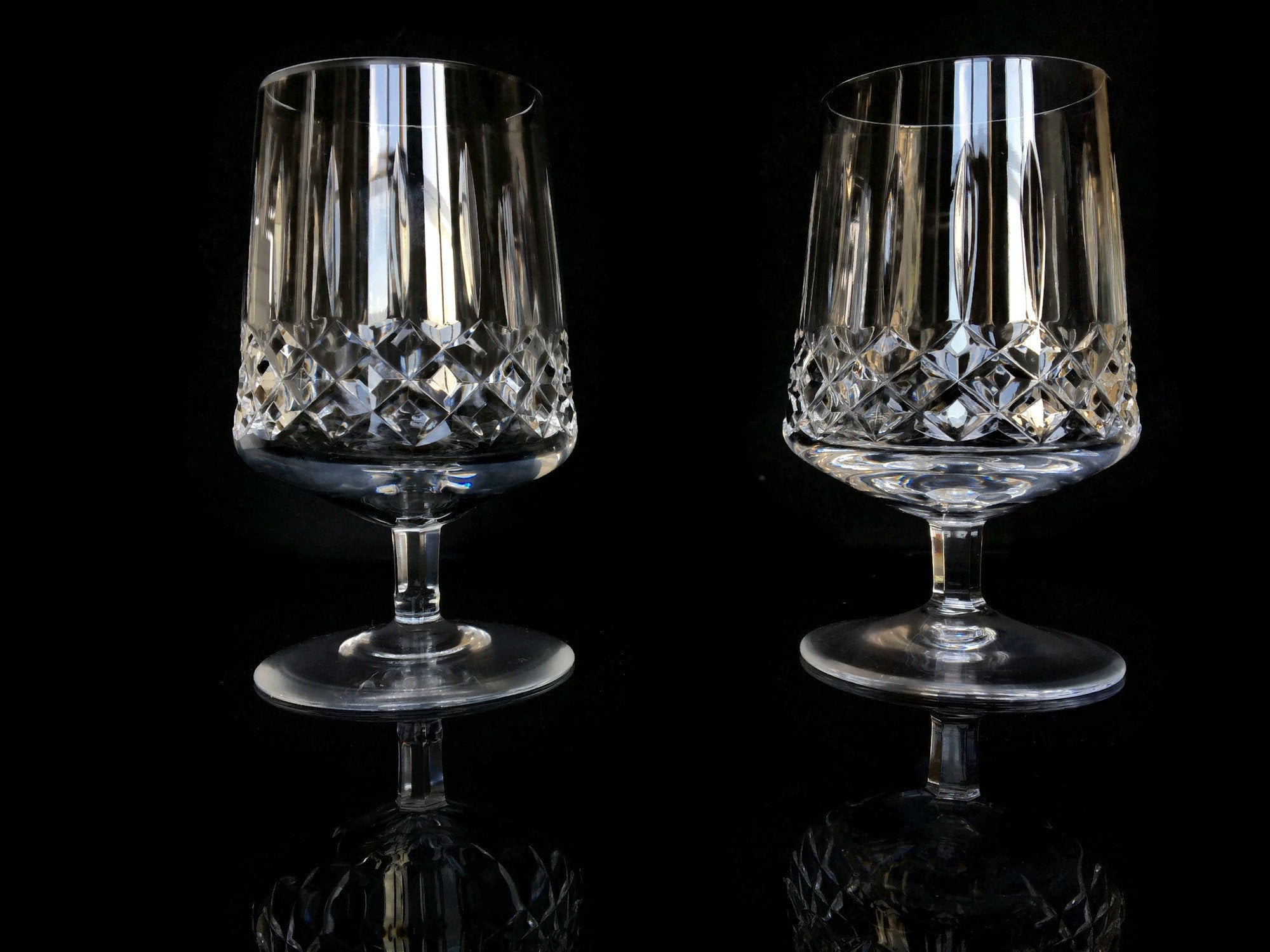4x Crystal Cognac Glasses Art Deco 4.4 Tall - Etsy