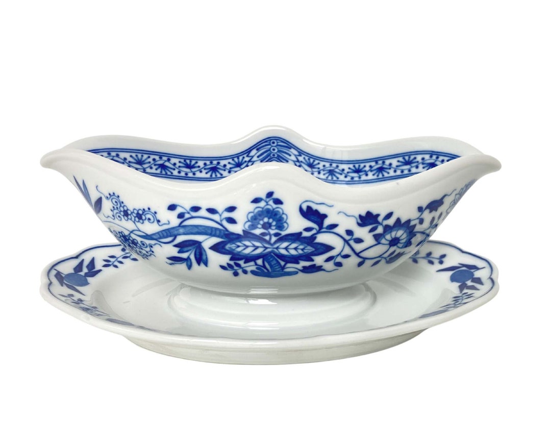 Gravy Boat Blue Onion | Porcelain Sauce Boat | 0.40 L | Vintage ...
