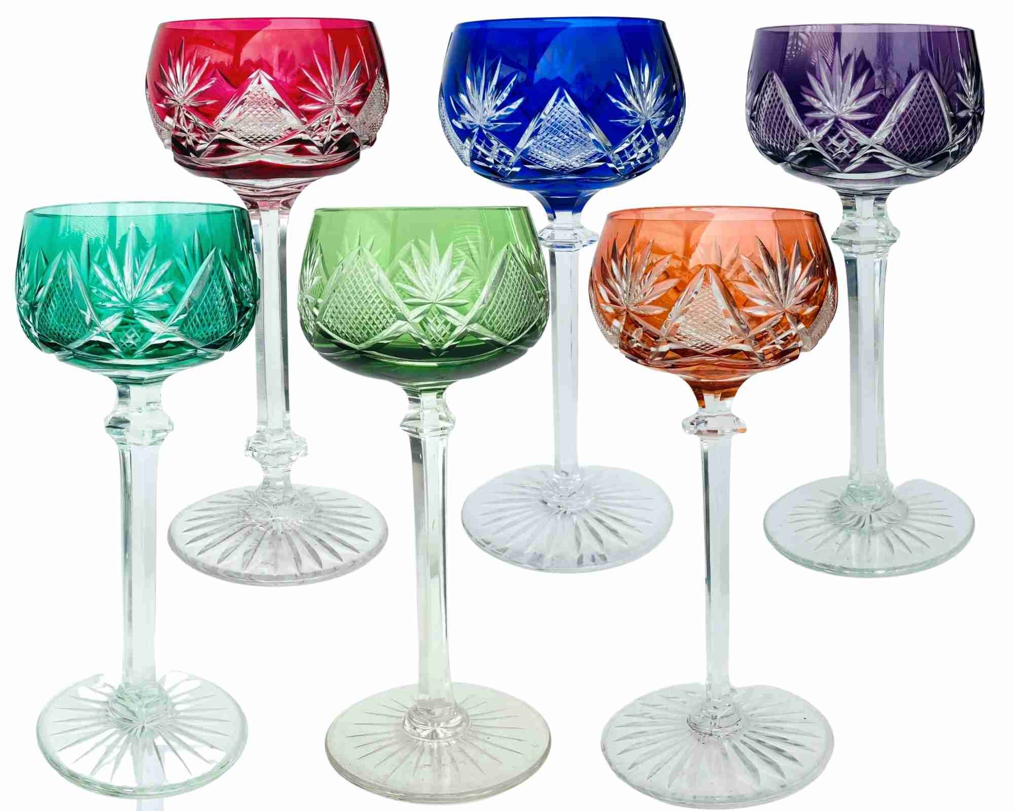 1x Val Saint Lambert Crystal Wine Glass Roemer Cut to | Etsy