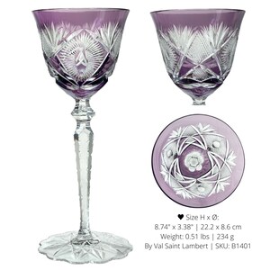 Val Saint Lambert Wine Glass | 1pcs | Saarlouis, Saarbrucken, Verrept ...
