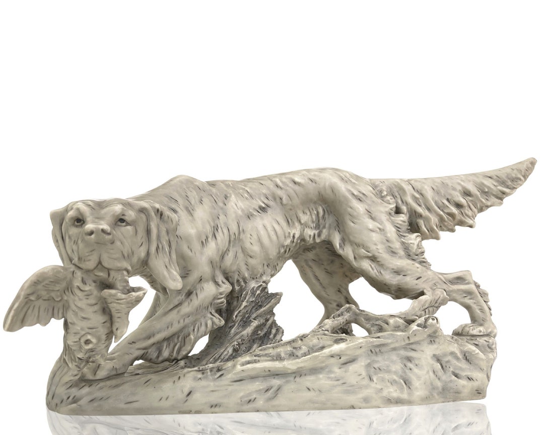 Large Hunting Dog Statue | Royal Dux Dog Figurine | 1950s | 17" - Etsy