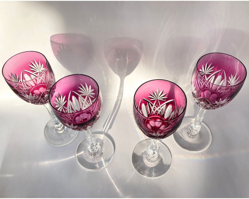 Val Saint Lambert Crystal | 6pcs | Wine Glasses | Annette Lubin | 1904 ...