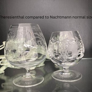 Crystal Large COGNAC GLASSES | Brandy Snifters| 2pcs | Bird Engravings ...