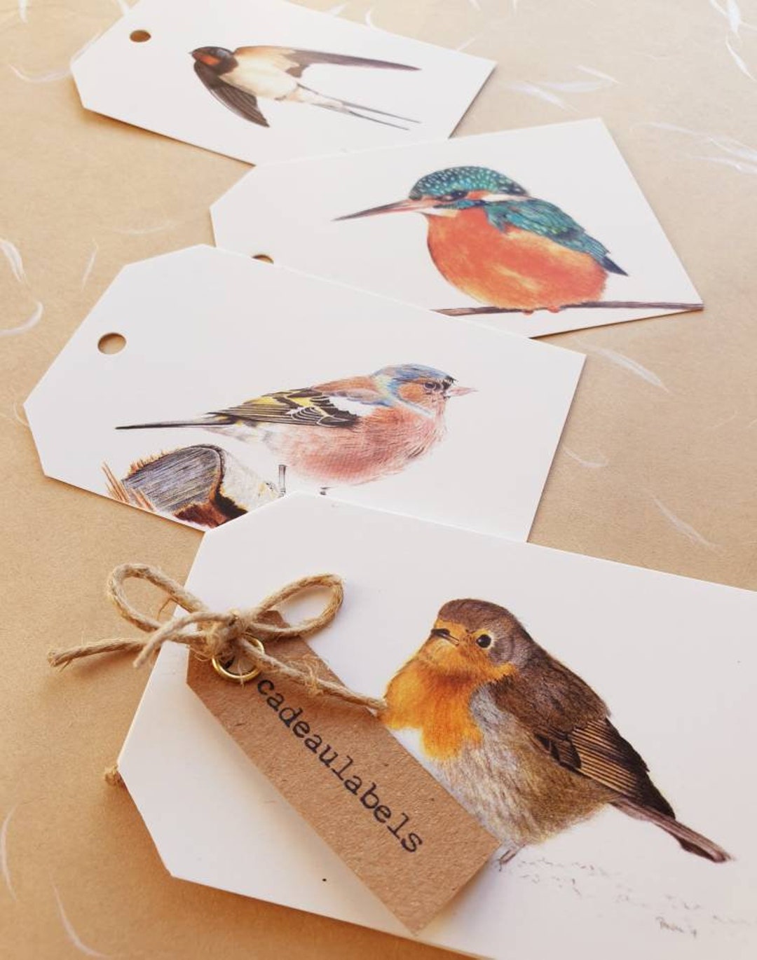 Birds, Set of 10 Gift Tags, Prints of Drawings - Etsy