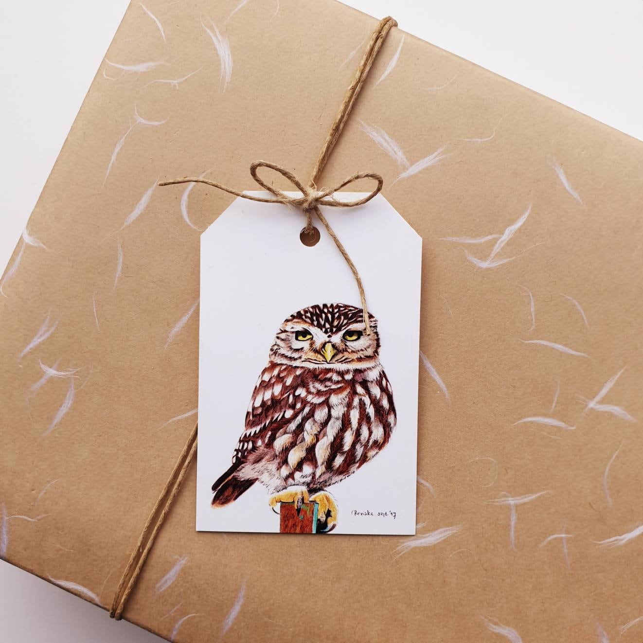 Little Owl Set of 6 Gift Tags Print of Colouredpencildrawing - Etsy UK