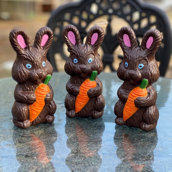 Faux Chocolate Bunny - Etsy
