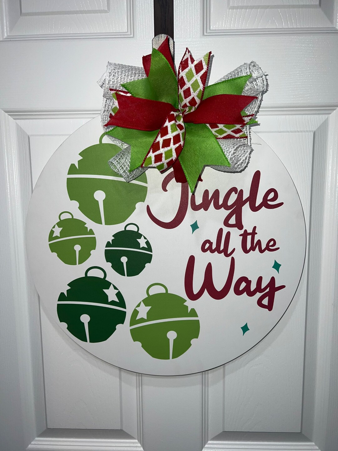 Jingle All the Way Front Door Decor | Merry Christmas | Christmas ...