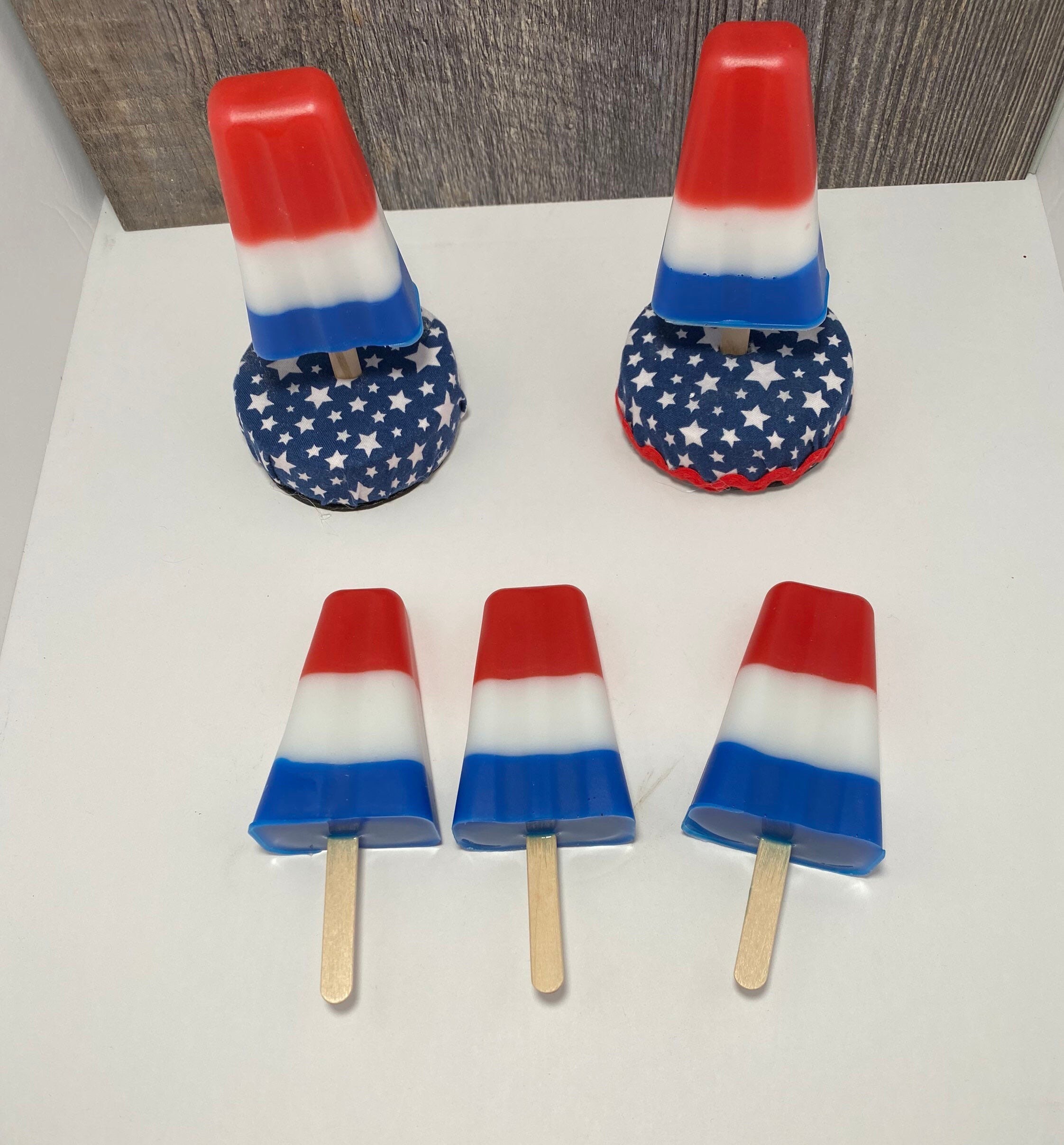Fake Patriotic Popsicles Faux Summertime Treats Tiered Tray - Etsy